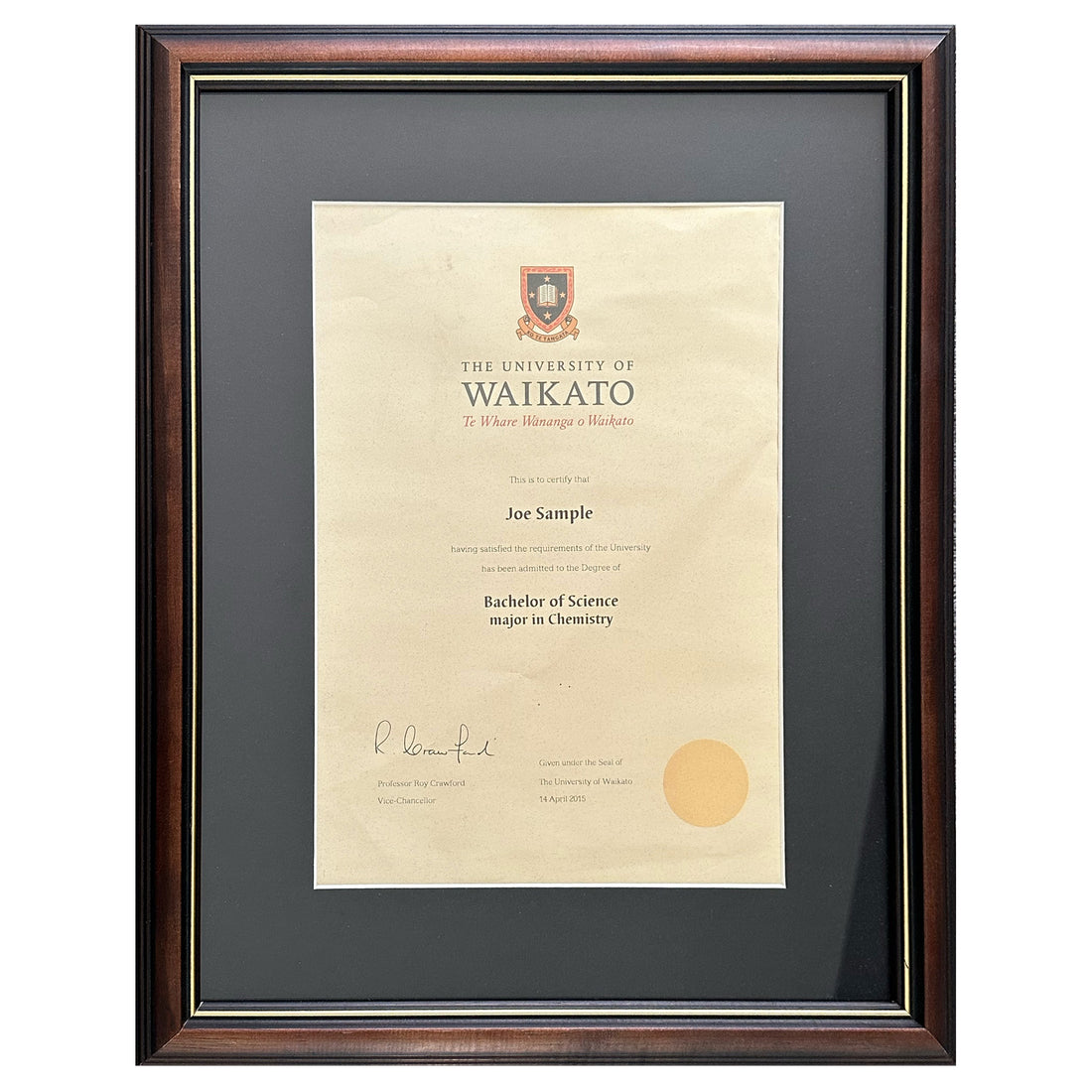 University of Waikato Degree Frame - Two Tone Frame – NZ Degree Frames